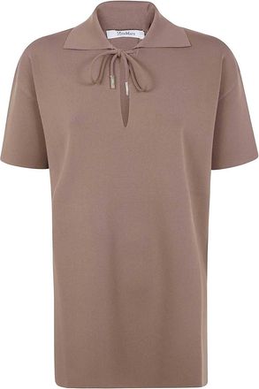 Max Mara Rundhalspullover - Braun