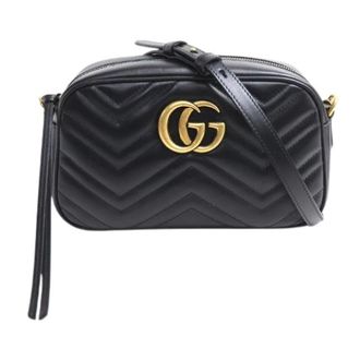 Gucci Pre-owned GG Marmont Leder Kamera-Tasche - - Pre-owned - Damen - Schwarzk - ONE SIZE