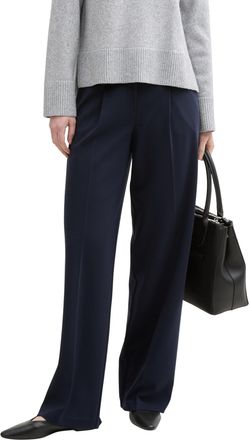 Tom Tailor Denim Boxy Fit T-Shirt mit Streifenmuster, White Navy Light Blue Stripe, XS