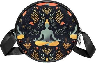 Generic Petit sac &agrave; bandouli&egrave;re rond pour femme, sac &agrave; bandouli&egrave;re avec fermeture &eacute;clair et bretelles r&eacute;glables pour femme et fille