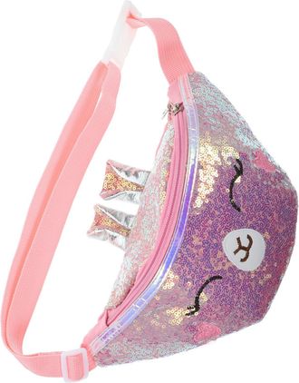 Hemoton Bauchtasche mit Süßer Cartoon Katze Leichte Pu Material Verstellbar Multifunktional als Brust Umhängetasche für Mädchen Outdoor Reisen Festivals Schlü