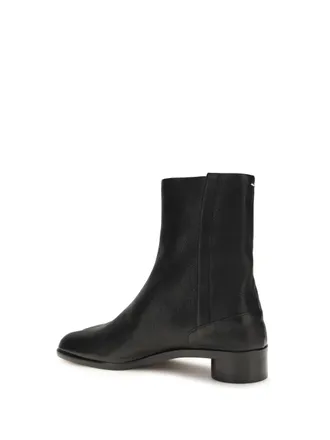 Maison Margiela Mens Ankle Boots Tabi Black Calf Leather