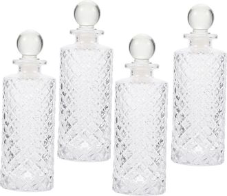 DOITOOL 4st&uuml;cke Aromatherapie-Flasche Glasflasche F&uuml;r &Auml;therische &Ouml;le Leere Beh&auml;lter Transparente Flaschen Duftspenderflasche Elegante Aufbewahrung