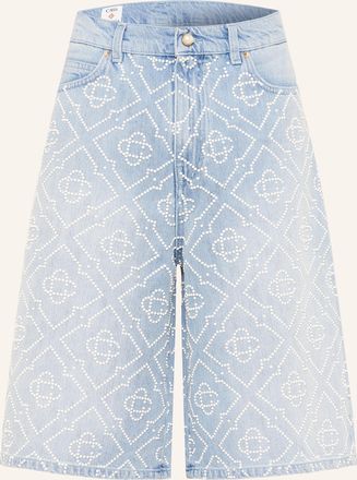 Casablanca Jeansshorts Mit Schmuckperlen blau