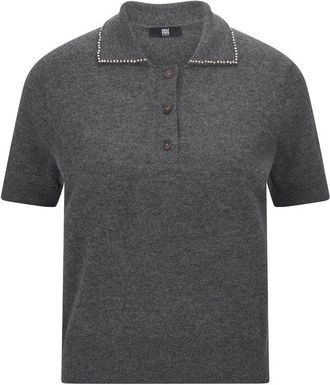 Riani Damen Strick-Polo aus Wolle und Kaschmir