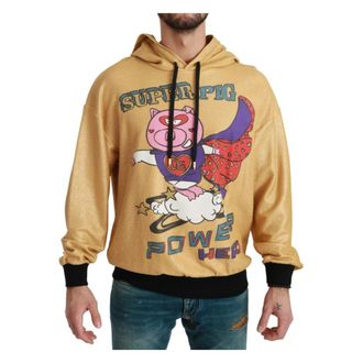 Dolce & Gabbana Pig of the Year Kapuzenpullover - - Sweatshirts & Hoodies - Herren - Gelb - XS