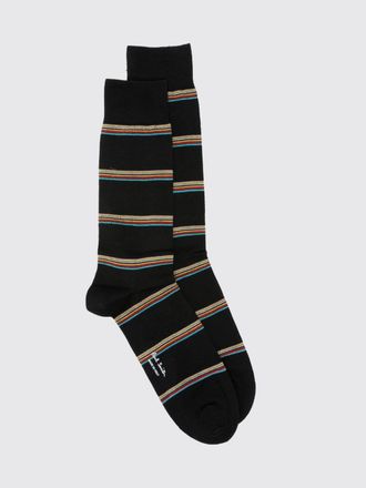Paul Smith Wadenhohe Socken mit bunten Streifen aus Bio-Baumwolle