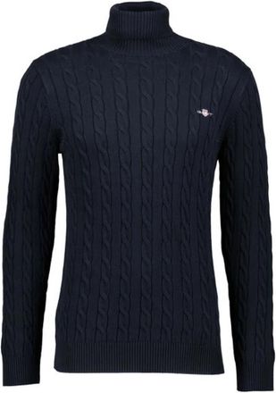 GANT Stilvolles Cotton Cable Turtle Neck - - Knitwear - Herren - Blau - S