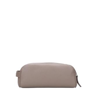 Orciani Micron Leder Kosmetiktasche - - Bags - Herren - Grau - ONE SIZE