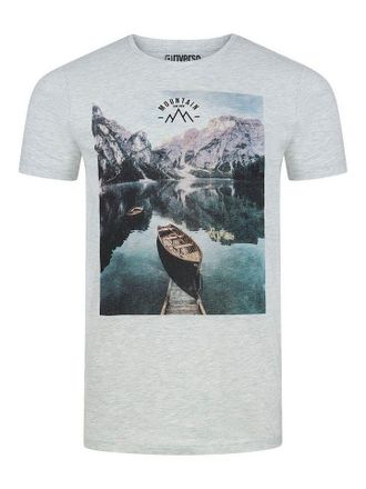Riverso T-Shirt Herren Fotoprintshirt RIVLukas Regular Fit (1-tlg) Kurzarm Tee Shirt mit Rundhalsausschnitt aus 100% Baumwolle