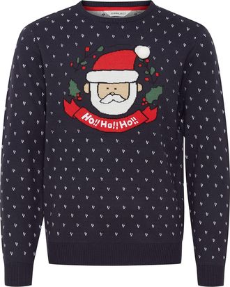 11 Project PRJulius Herren Weihnachtspullover Winter Pullover Strickpullover Weihnachtspulli mit Rundhalsausschnitt, Größe:XL, Farbe:Dark Navy (194013)