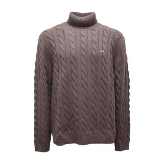 Sun 68 Rollkragenpullover Zopfmuster - - Knitwear - Herren - Grau - XL