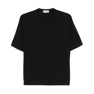 John Smedley Femme, Pulls, Noir, Taille: 40 FR Danby Sea Island Cotton Sweater