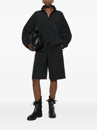 Alexander Wang Logo-Perforated Oversized Jacket - Black