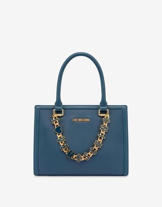 Love Moschino Sac à main avec chaîne - Bleu