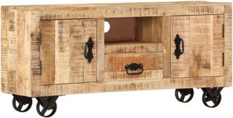 vidaXL Vidaxl - Meuble tv Bois de manguier brut 110x30x50 cm