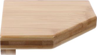 Happyyami Eckwandregal aus Hochwertigem Bambus Wandmontiertes Bohrfreies Corner Wall Shelf Verschlei&szlig;fest und Vielseitig f&uuml;r Schlafzimmer Bad und B&uuml;ro Stilvolle