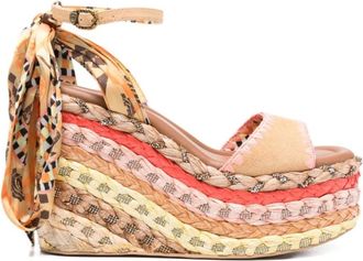 Kurt Geiger Femme, Chaussures, Multicolore, Taille: 39 EU Chelsea Scarf Wedge Heel