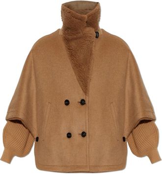 Max Mara Poncho r&eacute;versible Memo - Femme - Vestes - Brun - Taille: 40/42 FR