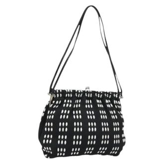 Miu Miu Sac bandouli&egrave;re en toile Pre-owned - Femme - Pre-owned - Noir - Taille: ONE Size