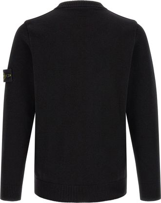 Stone Island Virgin Wool Crew Neck Sweater - Black