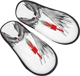 Generic Pantoufles Moelleuses Un Orignal Rigolo SEmbrasse Sous Le Gui &Agrave; No&euml;l Chaussures Confort Maison Chausson Pour Homme Chambre Int&eacute;rieur M