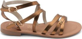 Les P'tites Bombes Damen Fiken Flache Sandale, Metall, 37 EU