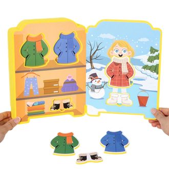 Generic Stickerbuch zum Anziehen, Lernspiel, Umziehbuch für Mädchen - für das Vorschulalter auf Reisen im Auto oder Flugzeug zum Geburtstag und