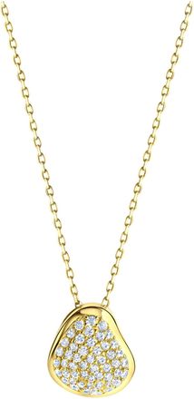 Fascination by Ellen K Halskette Gold 333 zweifarbig mit 53x Zirkonia-Steinen wei&szlig;