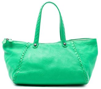 Bottega Veneta Shopper - Intrecciato Trimmed Cervo Tote - Gr. unisize - in Gr&uuml;n - f&uuml;r Damen