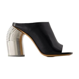 Off-white Womens Silver Spring Mule Black Leather