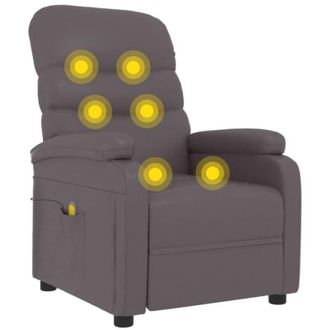 vidaXL Massagesessel Grau Kunstleder vidaXL