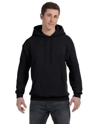 Hanes Mens Pullover EcoSmart Fleece Hoodie, Black, XX-Large