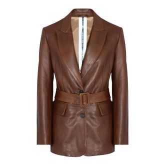 S.W.O.R.D 6.6.44 S.w.o.r.d 6.6.44 - Blazer en cuir - Femme - Vestes - Brun - Taille: 40 FR