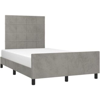 vidaXL Bettgestell ohne Matratze Hellgrau 120x200 cm Samt Vidaxl