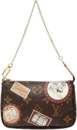 Louis Vuitton Pre-owned Pochette Accessoires Monogram Patch Mini - Femme - Pre-owned - Brun - Taille: ONE Size