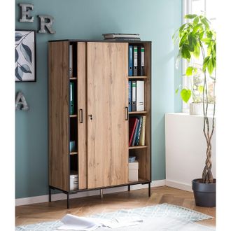 Furnitive home24 Aktenschrank III 100 x 164 x 41cm Braun/Eiche Dekor