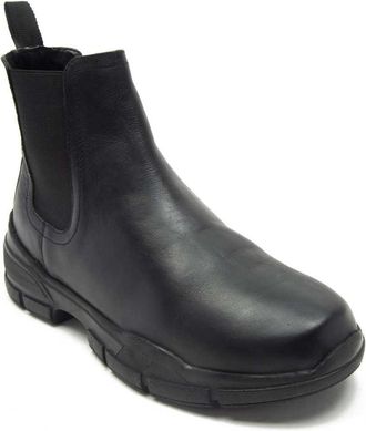 OFF THE HOOK Leo - Bottines chelsea cirées à enfiler en cuir - Noir