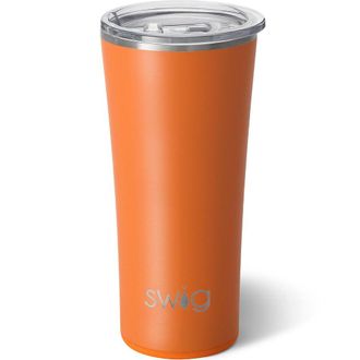 Swig Isolierter Becher, Reise-Kaffeebecher mit Deckel, Becherhalter, Reise-Kaffeetasse, Edelstahl, 625 ml, Orange