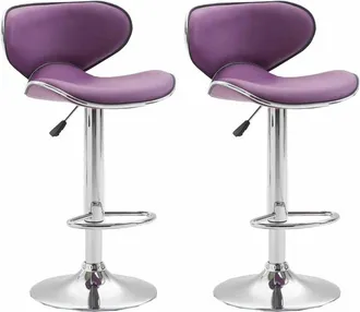 Clp D&eacute;finissez 2 tabourets &eacute;l&eacute;gants et polyvalents avec un design moderne en diff&eacute;rentes couleurs colore : Violet