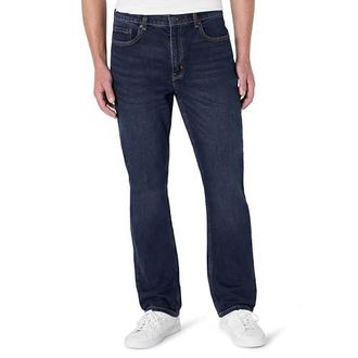 Amazon Essentials Jean Coupe Droite &agrave; Faible &Eacute;lasticit&eacute; Homme, Bleu Nuit Fonc&eacute; D&eacute;lav&eacute;, 42W / 28L