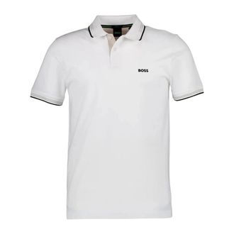 HUGO BOSS Gestreiftes Poloshirt Wei&szlig; - - Tops - Herren - Wei&szlig; - M