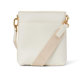 Amazon Essentials Damen Schlanke Umh&auml;ngetasche aus Kunstleder, Ecru, Einheitsgr&ouml;&szlig;e