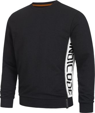 Indicode Herren INNilon Sweatshirt mit Rundhals| Herrensweatshirt Pulli Sweater Pullover Männer Black, XXL