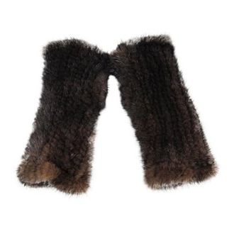 Generic Gants Chaud Sans Doigts Gants dhiver en fourrure sans doigts for femmes, mitaines tricot&eacute;es &agrave; haute &eacute;lasticit&eacute;(Coffee)