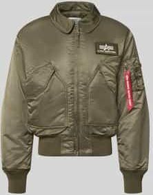 Alpha Industries Bomberjacke mit seitlichen Pattentaschen und Label-Patch