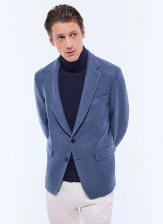 Fursac Veste droite en tweed de laine - Taille 44 - Homme