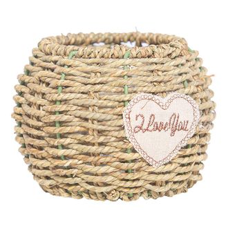 Hemobllo UKCOCO Handgefertigter Seegras blumenkorb Pflanzgef&auml;&szlig; Umweltfreundlich Vielseitig als Blumentopf und Dekoration f&uuml;r Zuhause und B&uuml;ro Nat&uuml;rlicher Flech