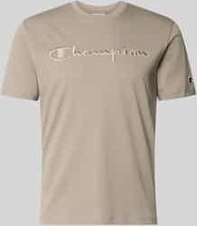 Champion T-Shirt mit Label-Stitching mit Rundhalsausschnitt