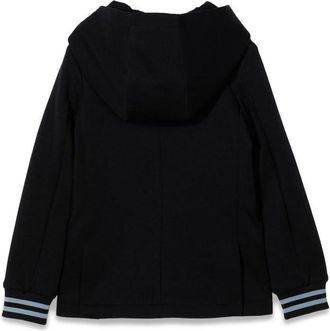 Emporio Armani Logo Cotton Blend Jacket - Blue